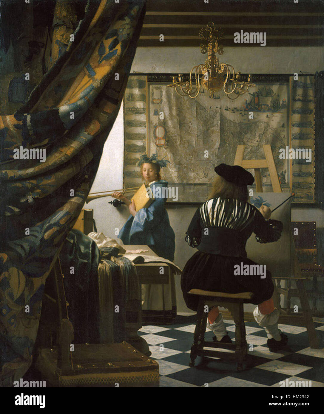 This piece by Dutch master Jan Vermeer, known for his mastery in light ...
