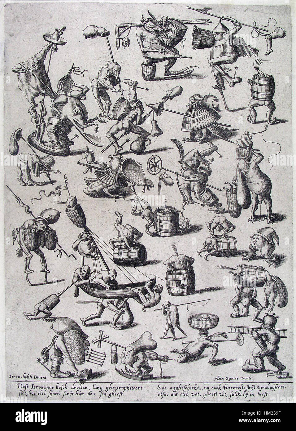 The artwork titled 'Ieronimus Bosch Drollen' is attributed to ...