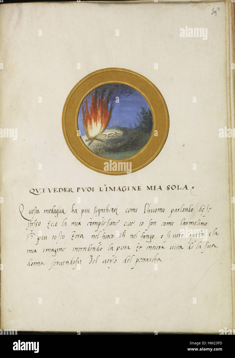 This Italian emblem book leaf, identified as Walters W47629R, features ...