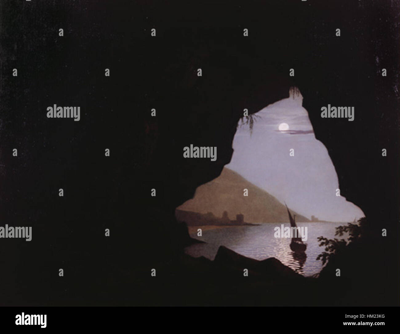 Joseph Wright of Derby’s painting, 'Grotto in the Gulf of Salerno ...