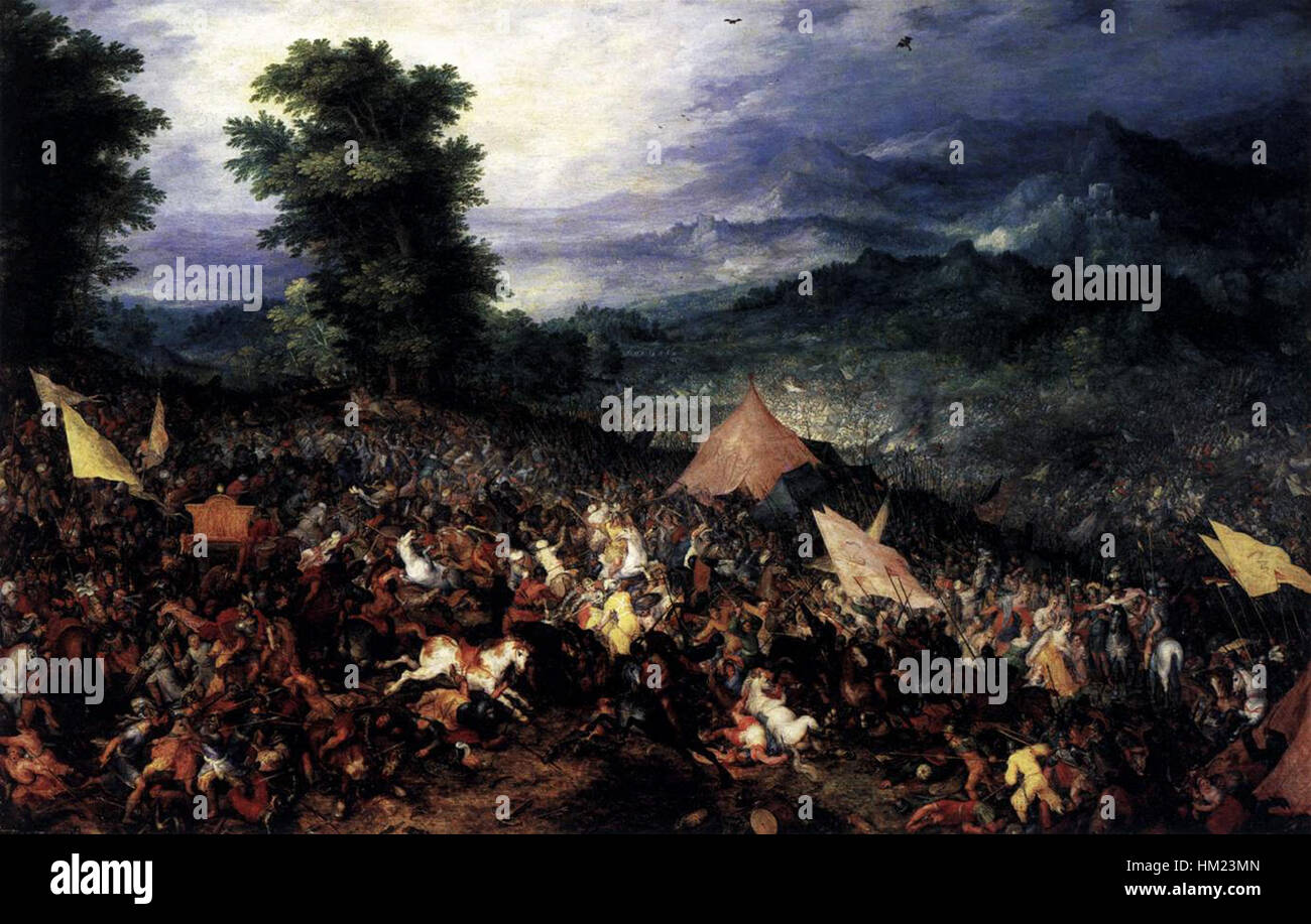Jan Brueghel the Elder's 'The Battle of Issus' captures the historical ...