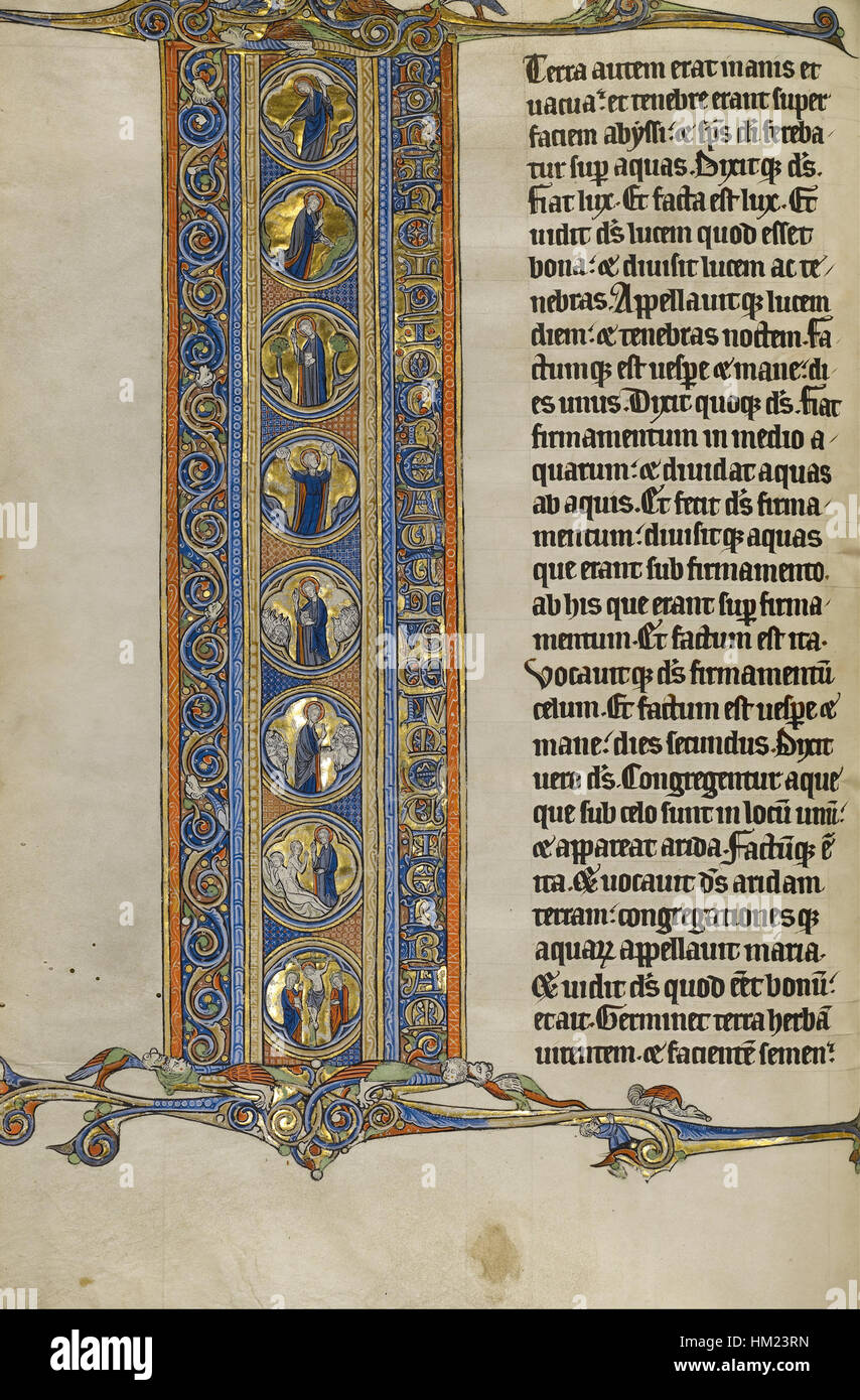 This artwork, titled *Scenes of the Creation of the World and the ...