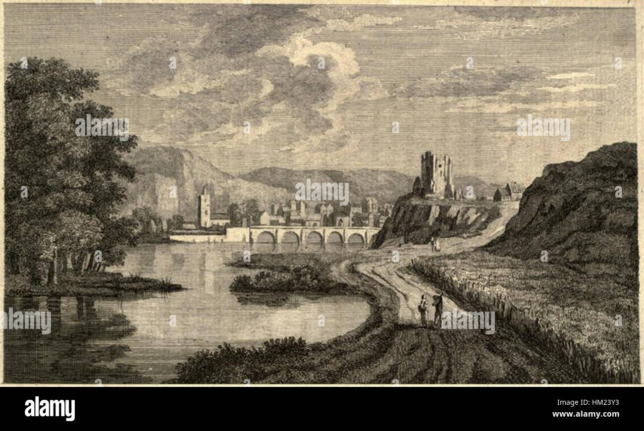 This painting shows the Scottish city of Inverness as viewed from a ...