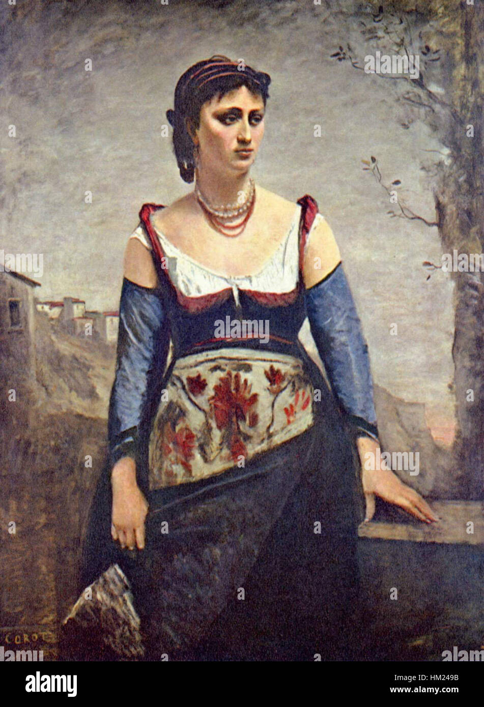 A landscape painting by Jean-Baptiste-Camille Corot, a 19th-century ...