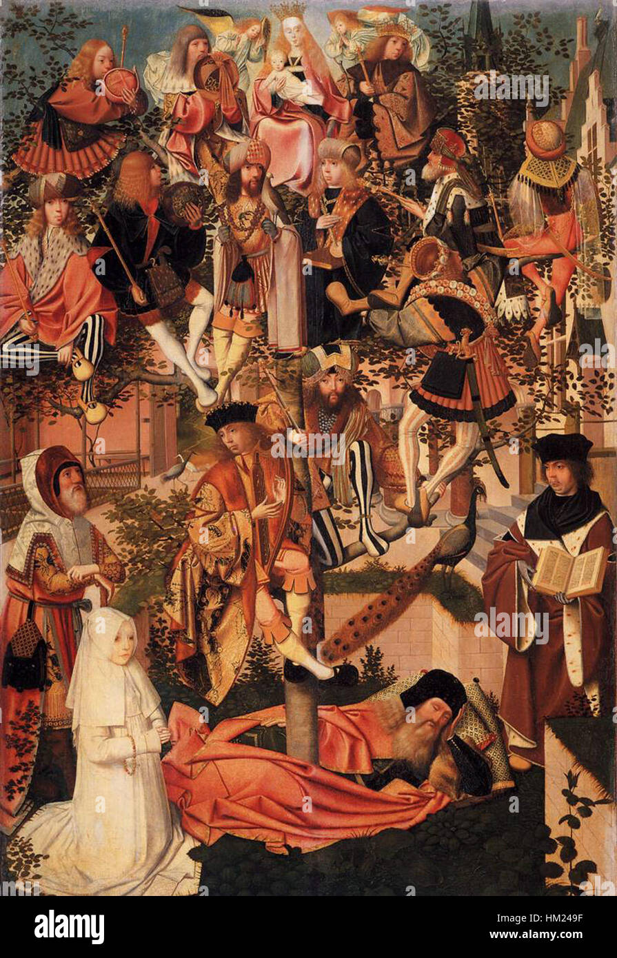 Jan Mostaert’s 'Tree of Jesse' is a 16th-century painting depicting the ...