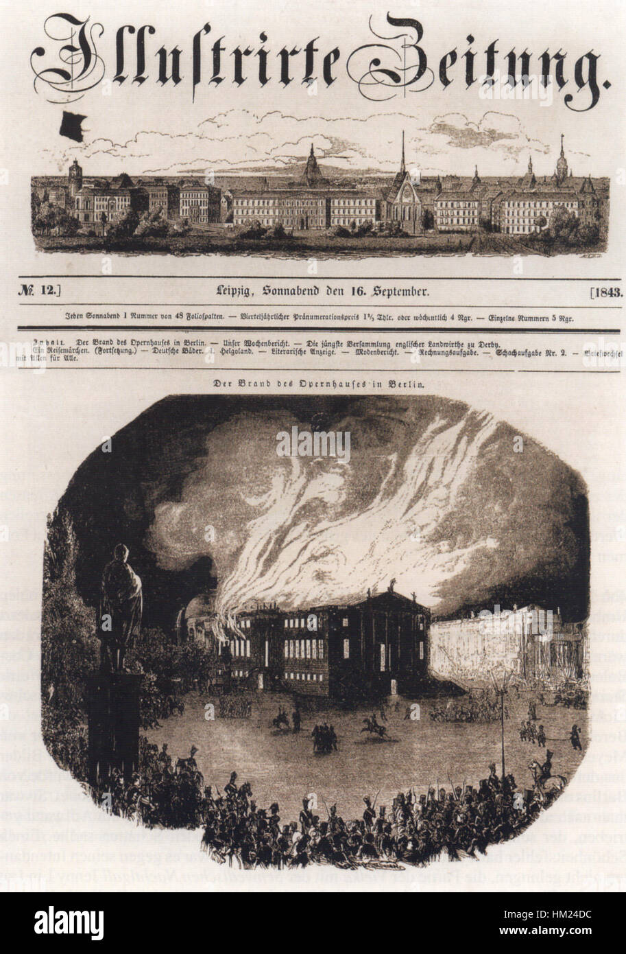 The 'Illustrirte Zeitung' issue from September 16, 1843, offers a ...