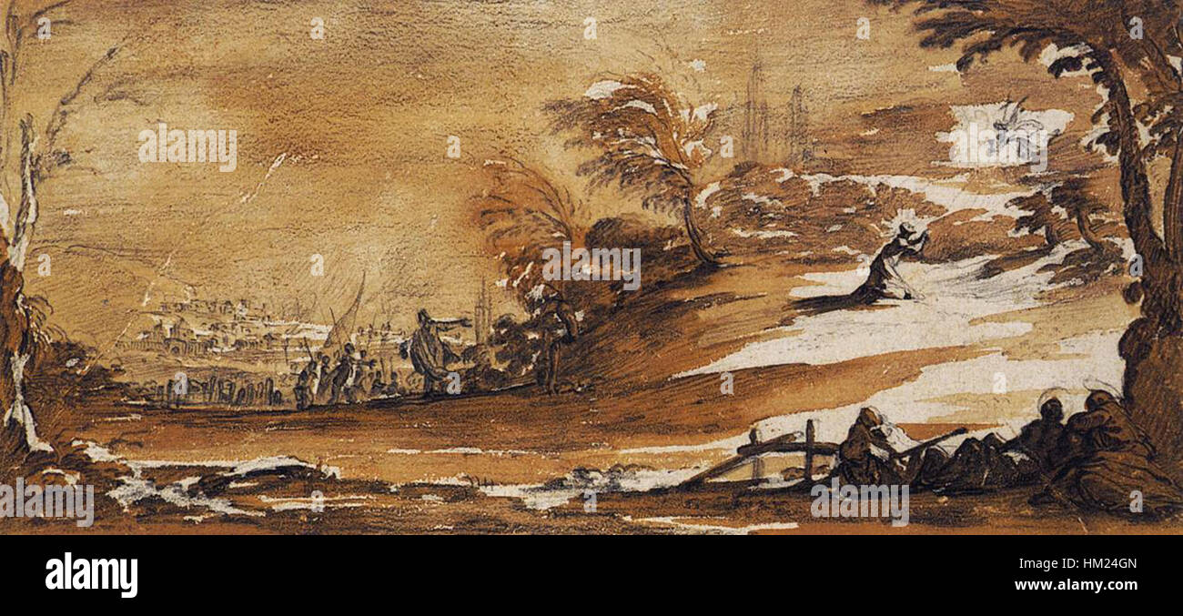 Jacques Callotâ€™s 'The Agony in the Garden' portrays a biblical scene ...