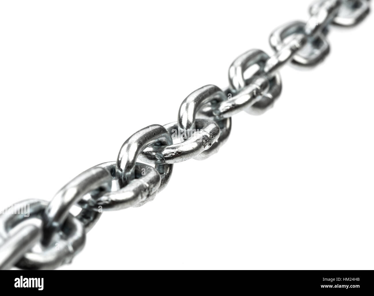 Steel chain on isolated white bacground Stock Photo - Alamy