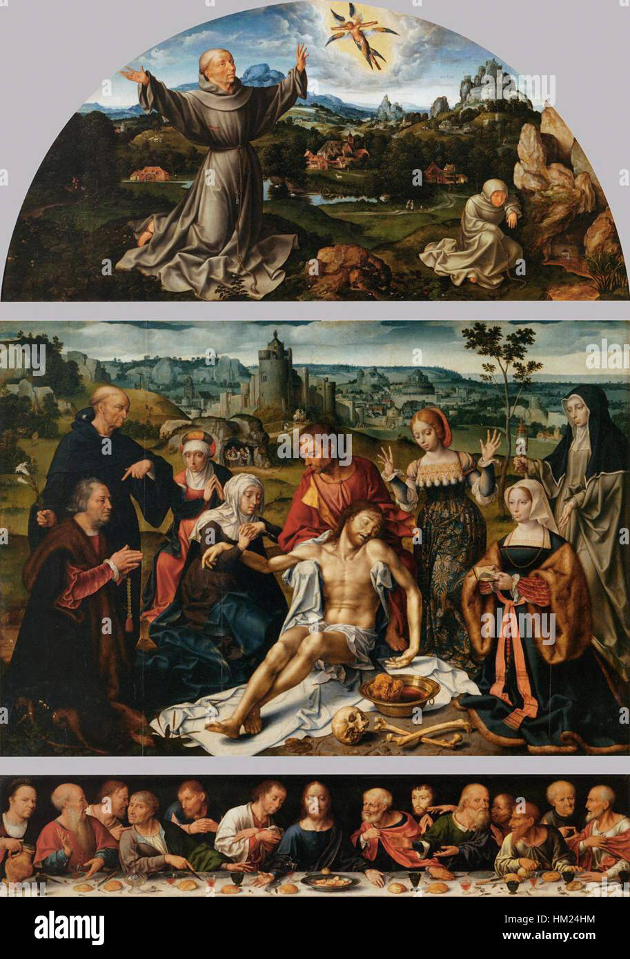 Joos van Cleve’s 'Altarpiece of the Lamentation' portrays the emotional moment of Christ's ...