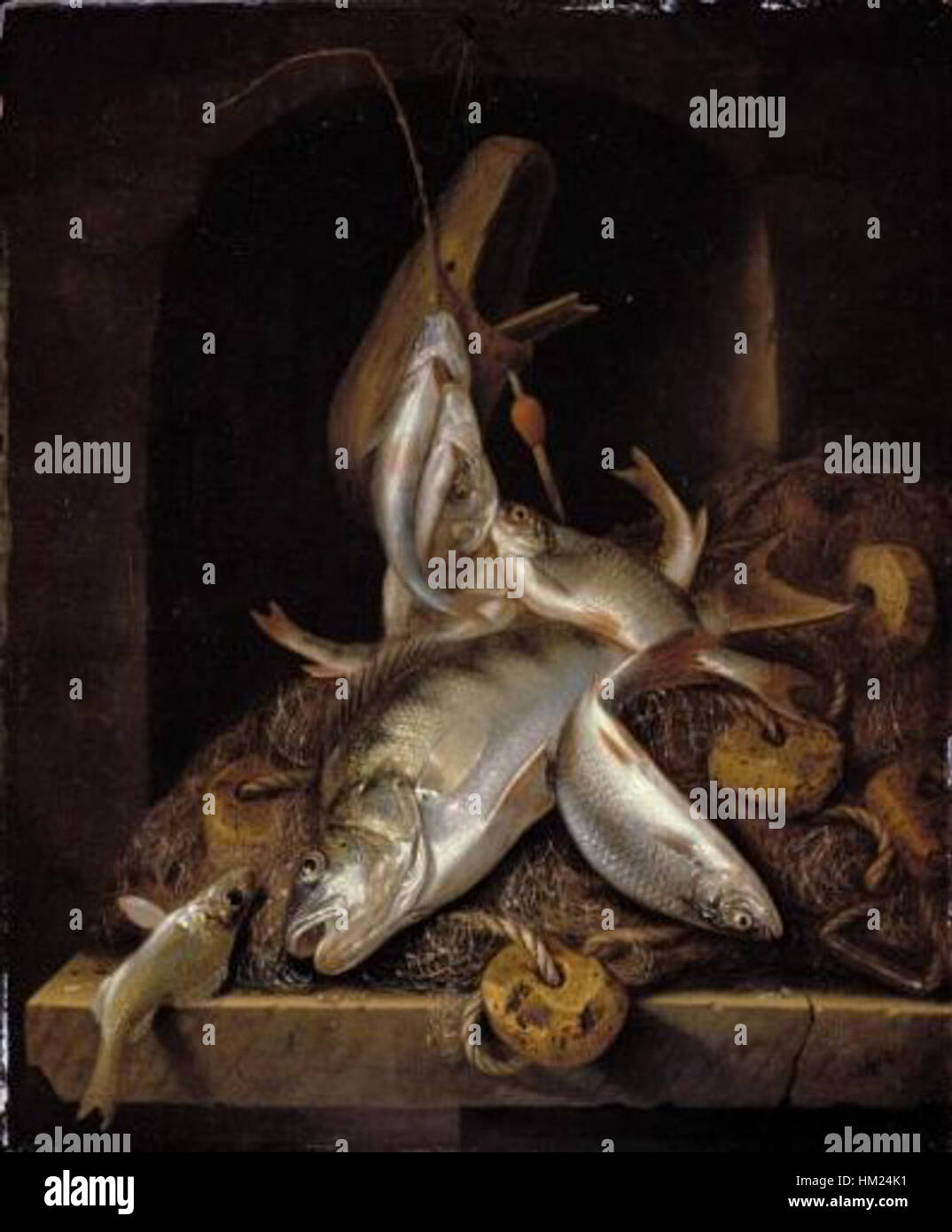 Jakob Gillig's painting 'Freshwater Fish' portrays aquatic life in a ...