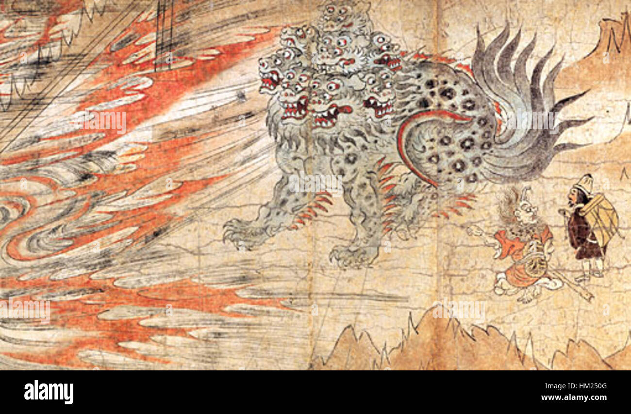 The 'Kitano Tenjin Engi Emaki' is an important Japanese emaki (painted ...