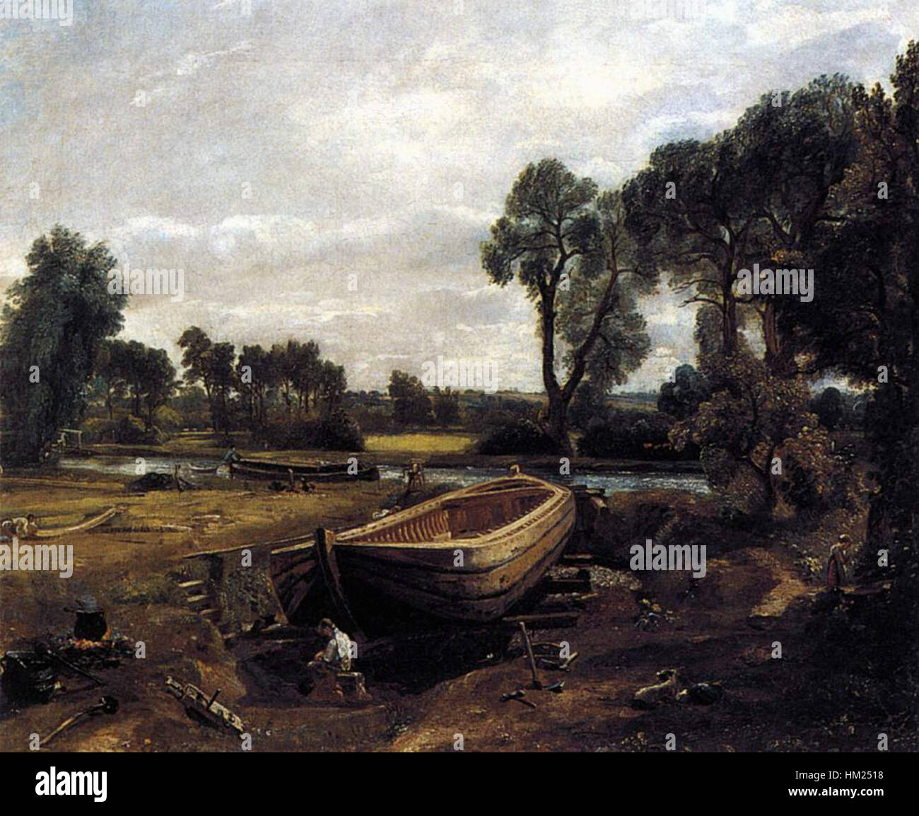 John Constable’s *Boat-building near Flatford Mill* (1815-16) captures ...