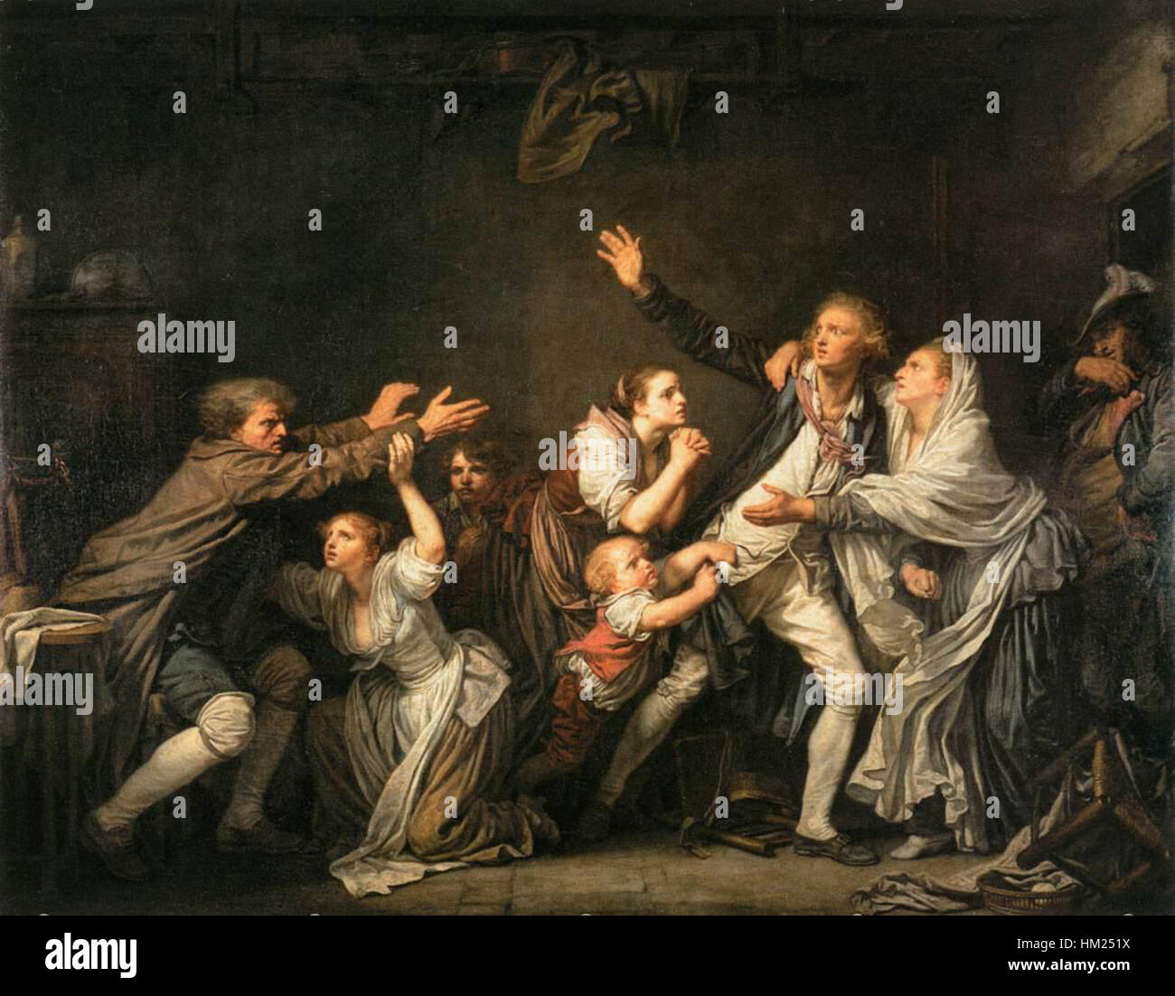 'The Father's Curse – The Ungrateful Son' by Jean-Baptiste Greuze is an ...
