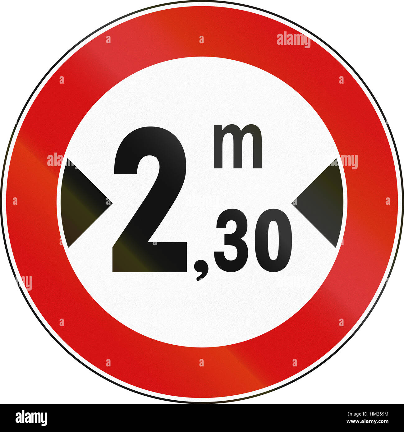 Road sign used in Italy - maximum allowed width Stock Photo - Alamy
