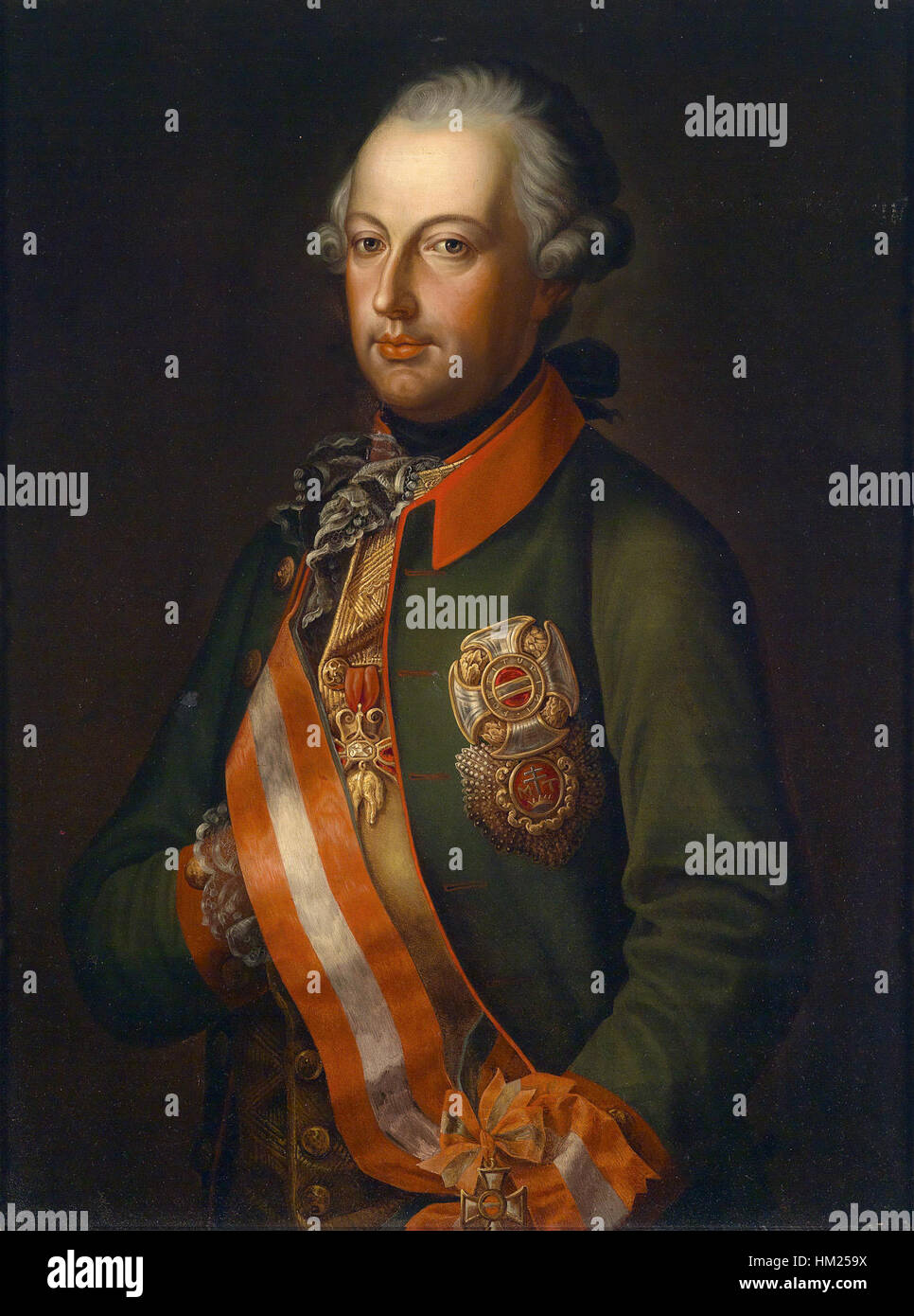 This 1780 portrait of Kaiser Joseph II in military uniform with ...