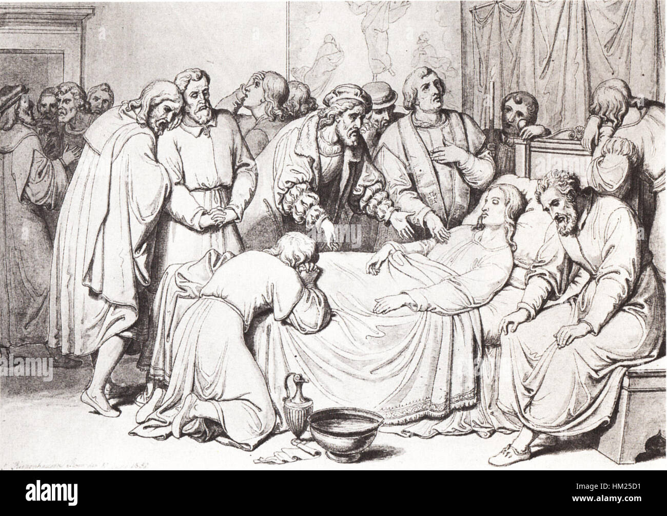 Johannes Riepenhausen's *Der Tod Raffaels* portrays the death of the ...