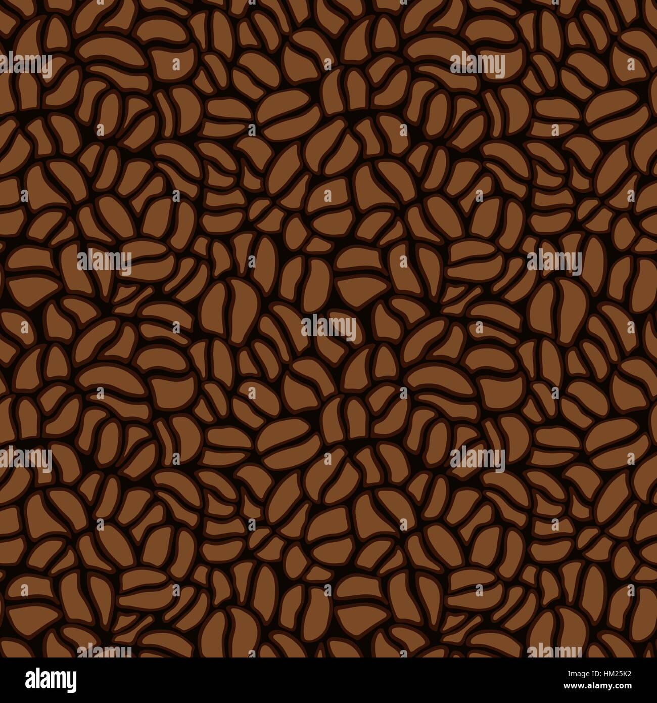 Seamless pattern made up of coffee beans in brown Stock Vector Image ...