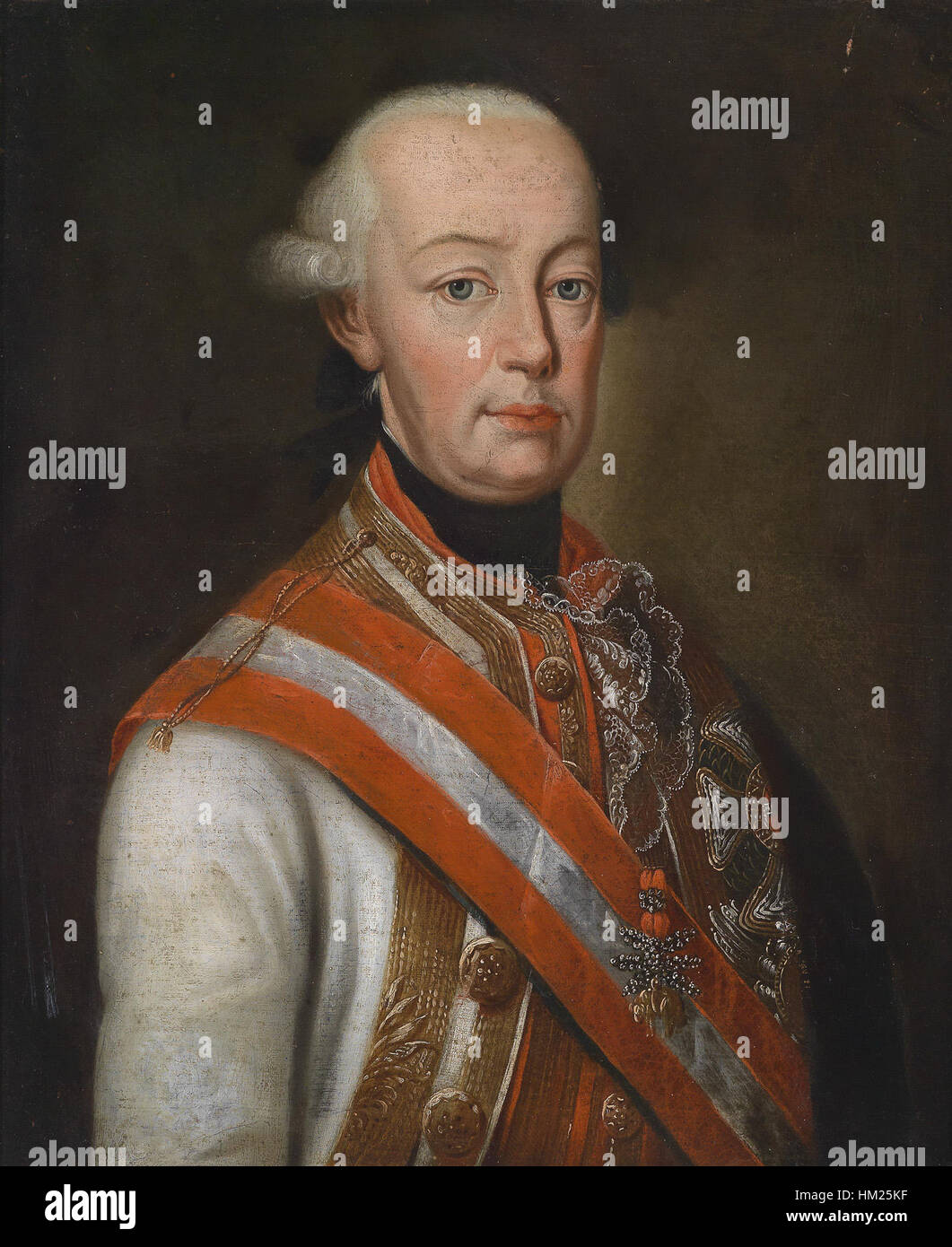 This portrait from around 1790 depicts Kaiser Leopold II in his Field ...