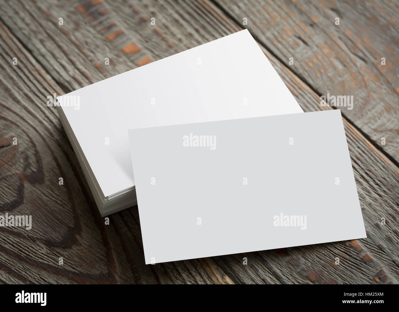 Business cards on wood table ( with separate layer clipping path : Card ...