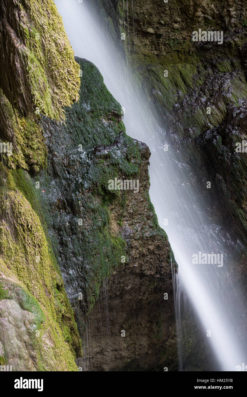 Mystic waterfall looks like a ry of light Stock Photo - Alamy