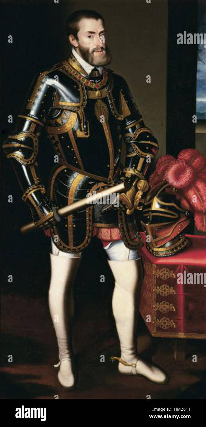 The 1605 painting of Charles V, Holy Roman Emperor, depicts his ...