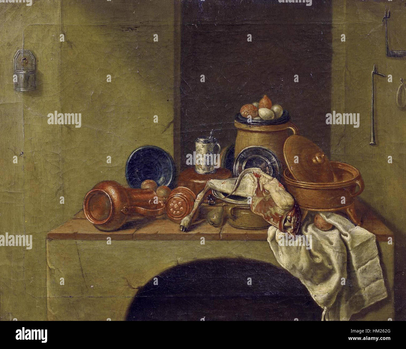 An early 19th-century still life painting depicting a traditional ...