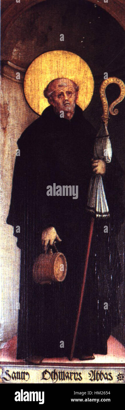 'Heiliger Othmar' is an artwork representing Saint Othmar, the patron ...