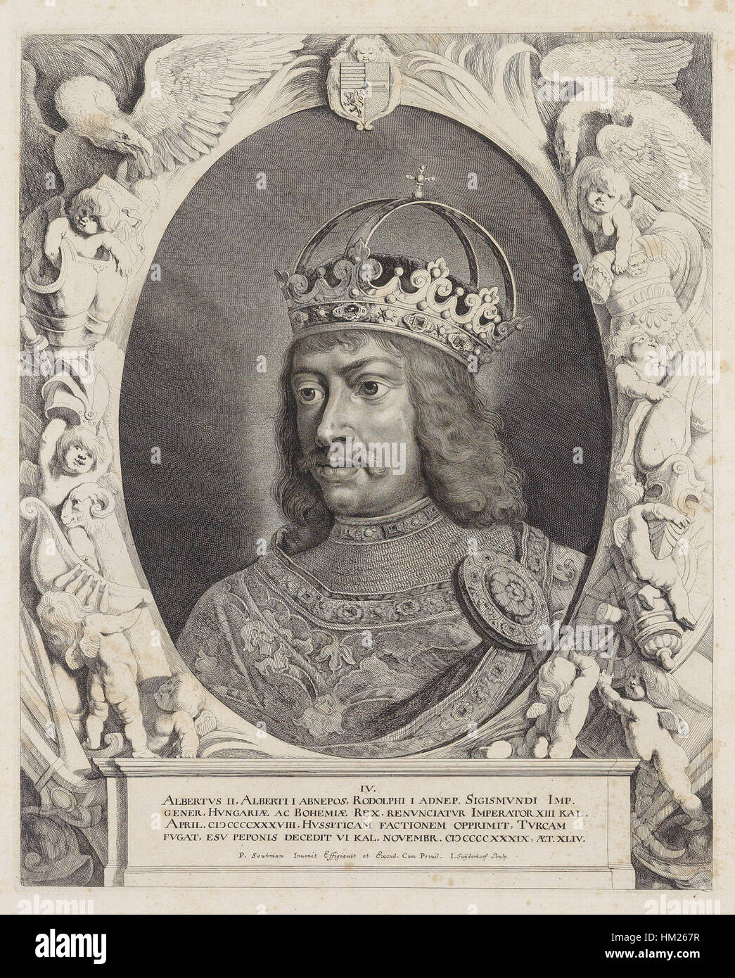 Habsburger-Portraits (van Sompel nach Sutman) c1640 Albrecht II Stock ...