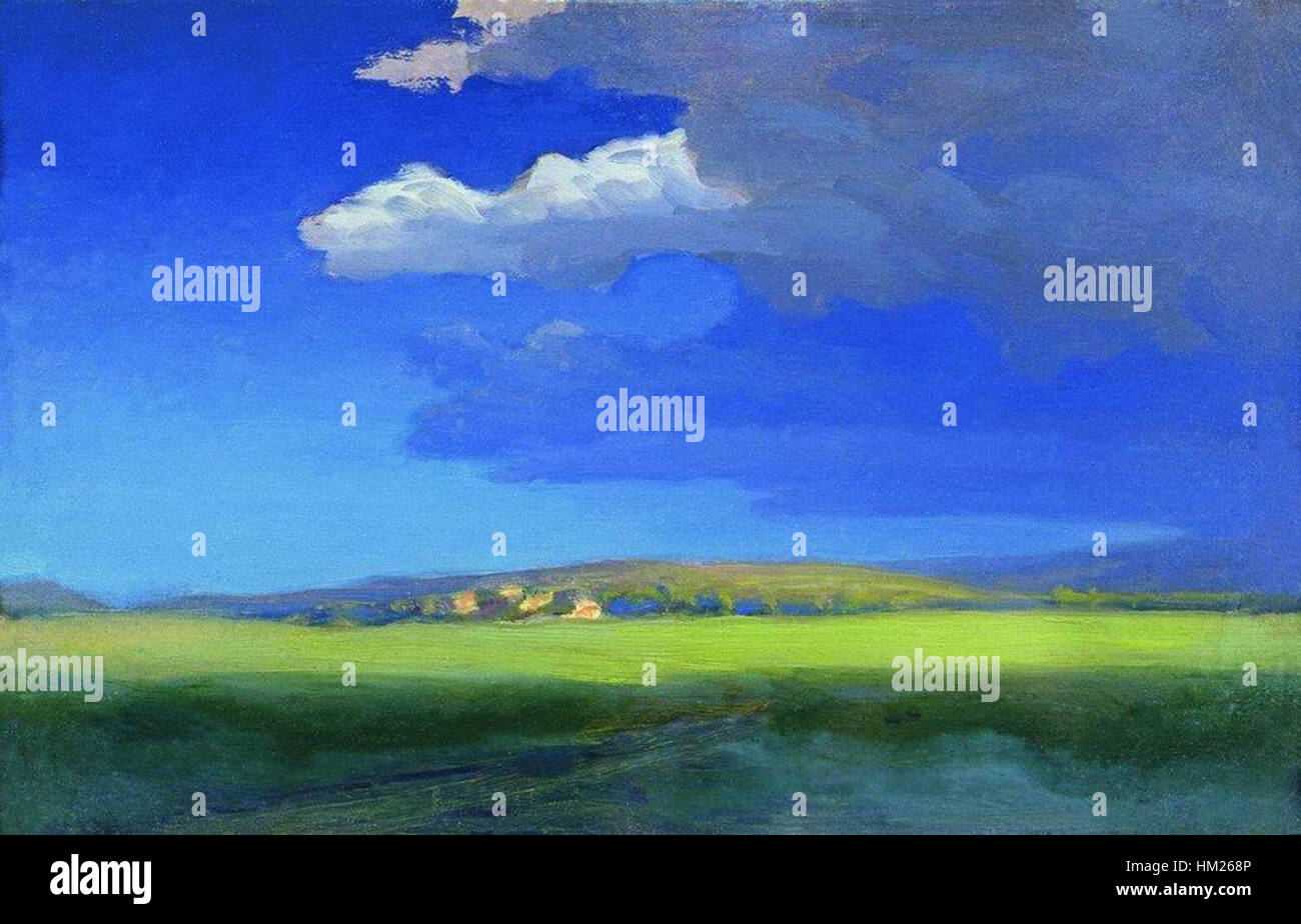 'After Thunderstorm' by Arkhip Kuindzhi, painted in 1879, captures the ...