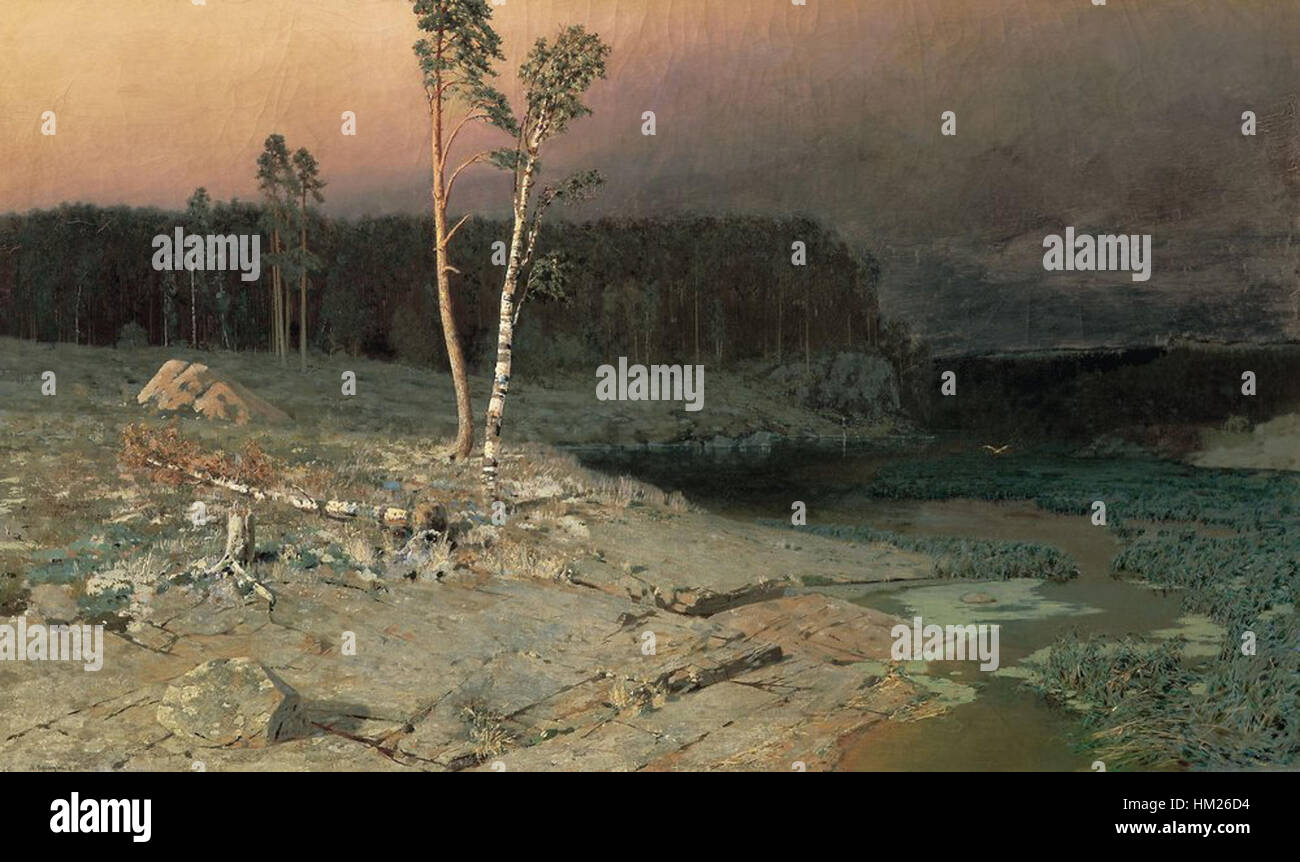 This 1873 painting by Arkhip Kuindzhi depicts the serene landscape of ...