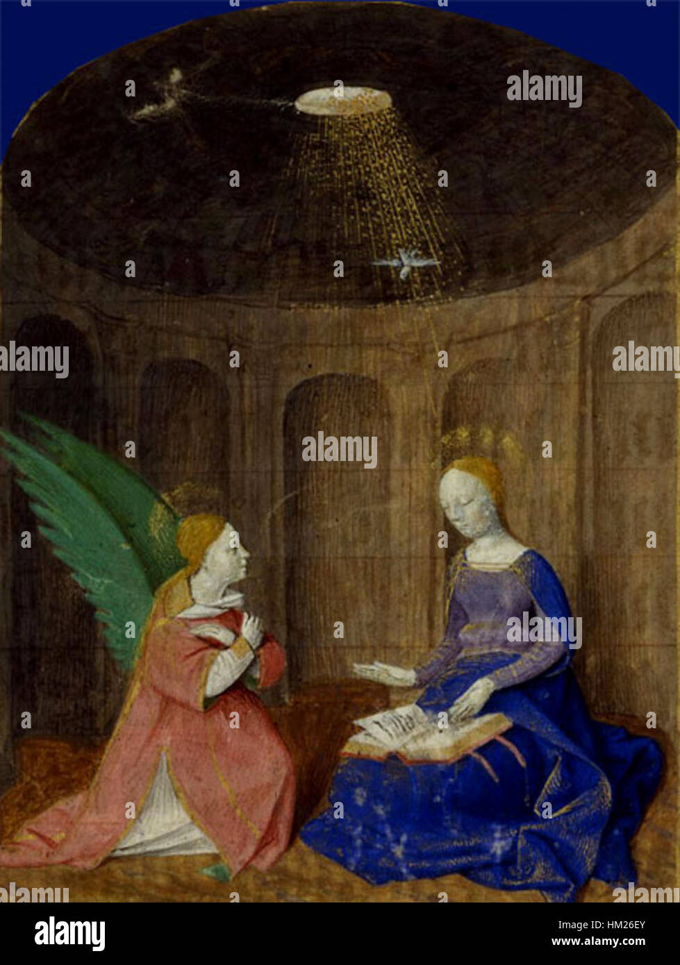 This painting titled 'L'Annonciation 2' captures the biblical scene of ...