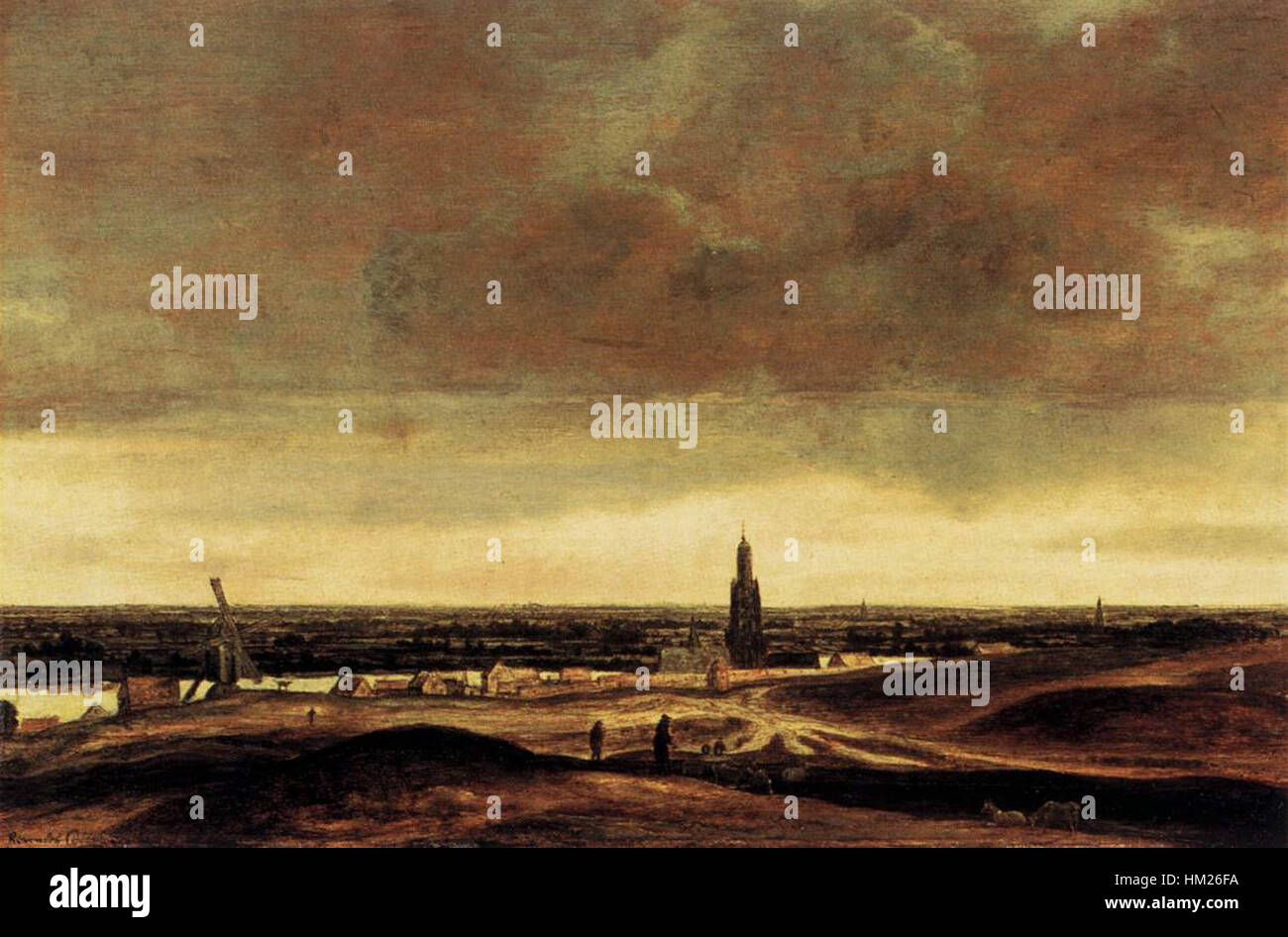 Hercules Seghers’ 'View of Rhenen' is a Dutch landscape painting from ...