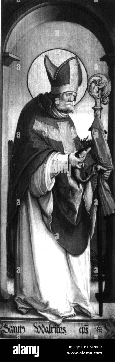 The painting of Heiliger Ulrich depicts the saint, known for his role ...