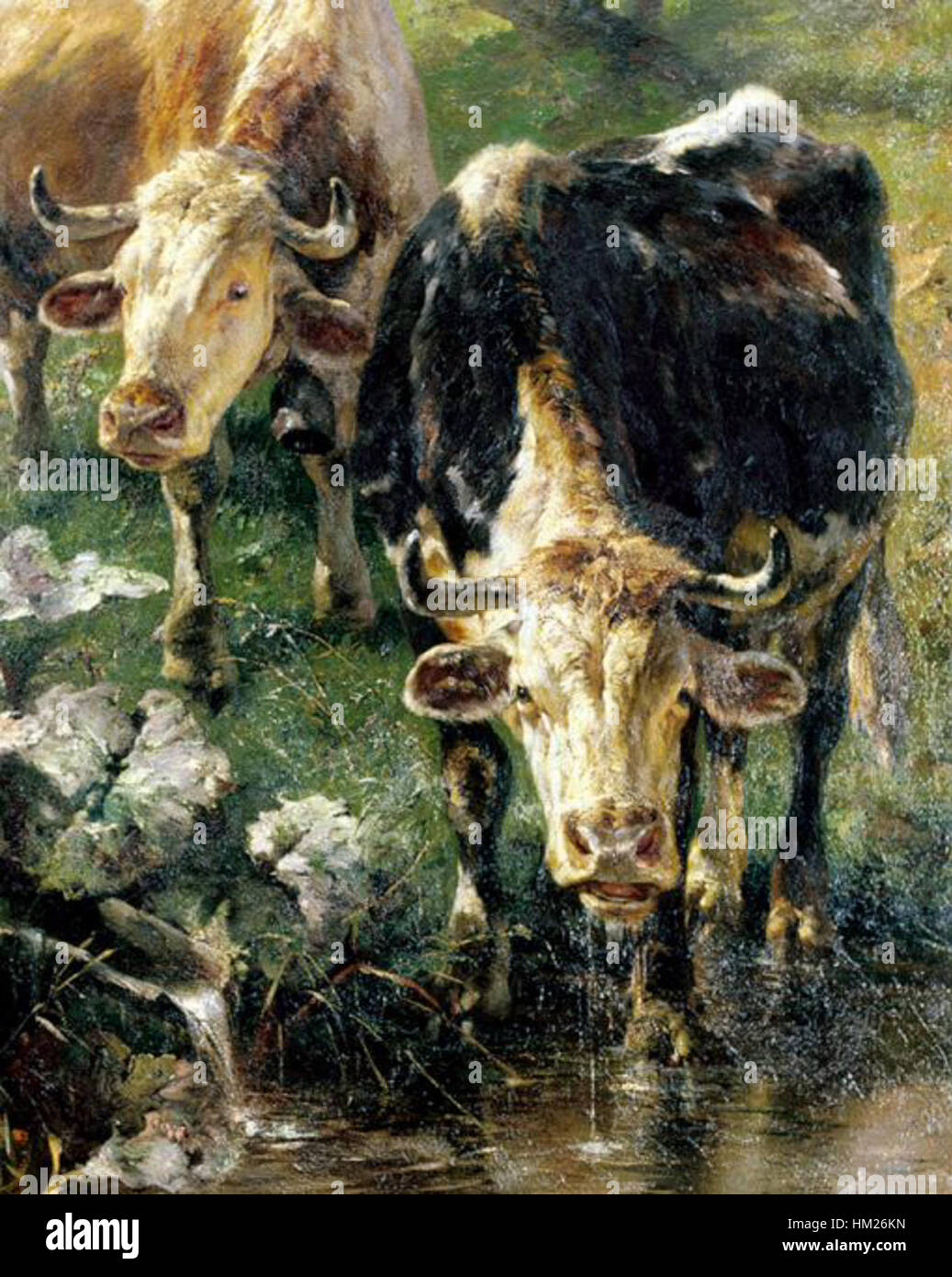 Kuehe, a traditional painting depicting cattle, an important subject in ...