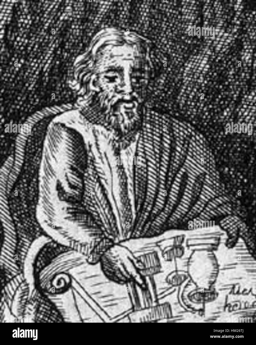 This painting of Heron von Alexandria, an ancient Greek engineer and ...