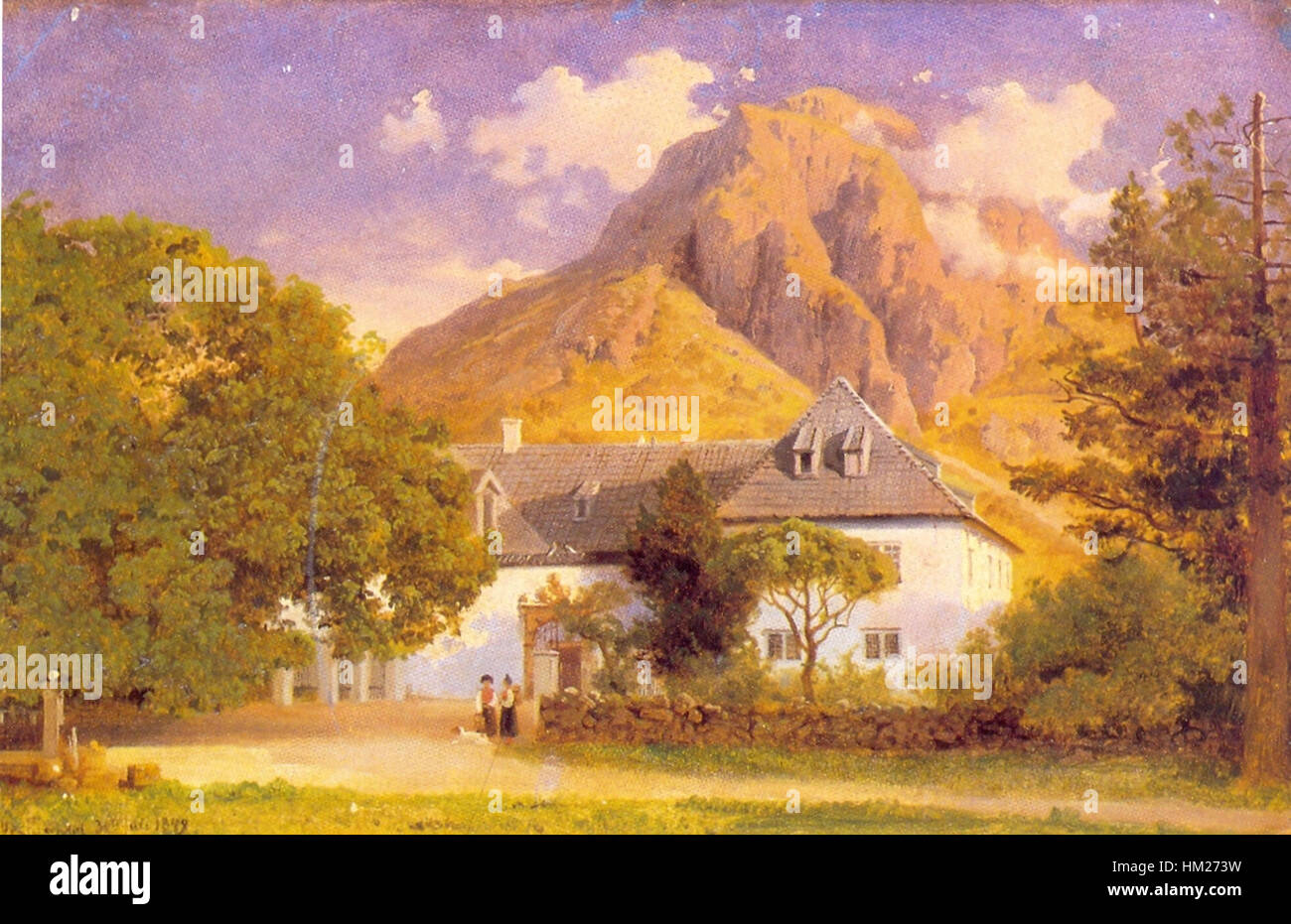 A 1849 landscape painting by Hans Gude titled 'Baroniet Rosendal ...