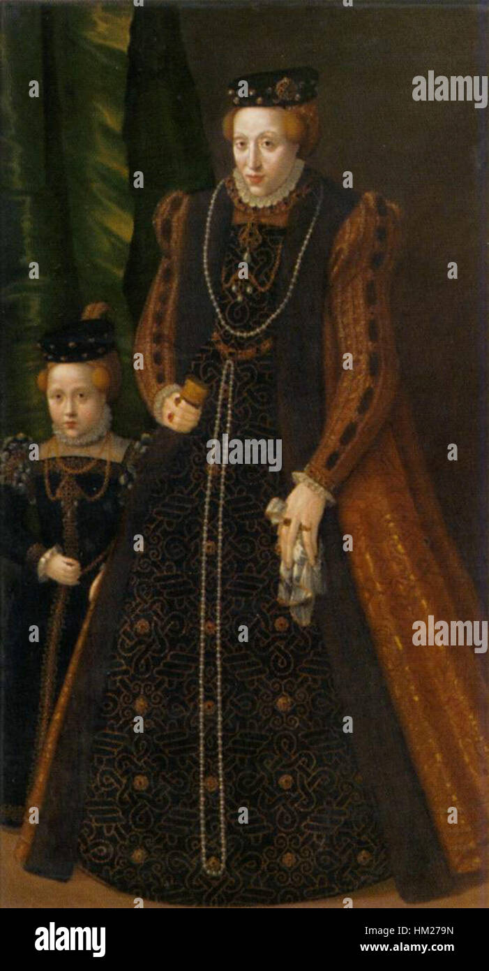 This painting by Jacob Seisenegger depicts Archduchess Maria with her ...