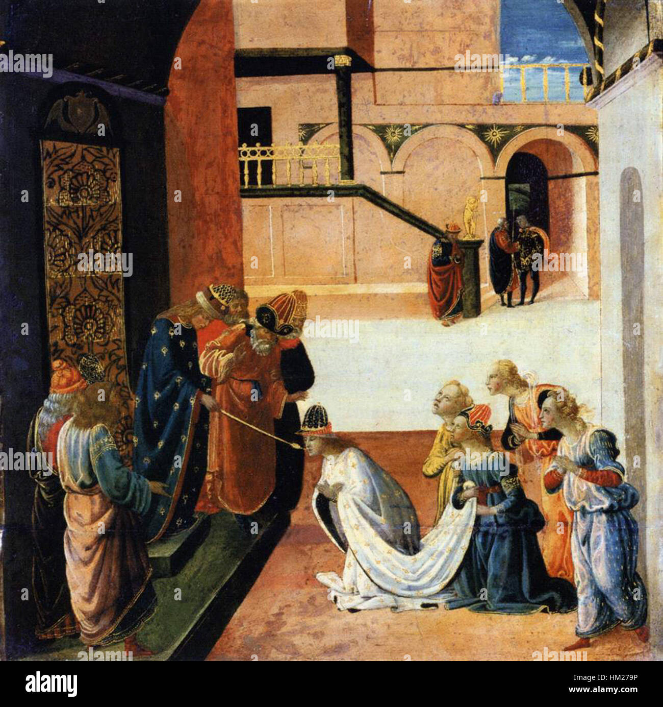 Jacopo del Sellaioâ€™s 'Esther and Assuero' depicts the biblical story ...