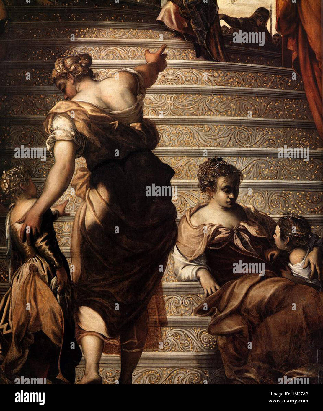 This detail from Jacopo Tintoretto's 'The Presentation of the Virgin' depicts the moment of the ...