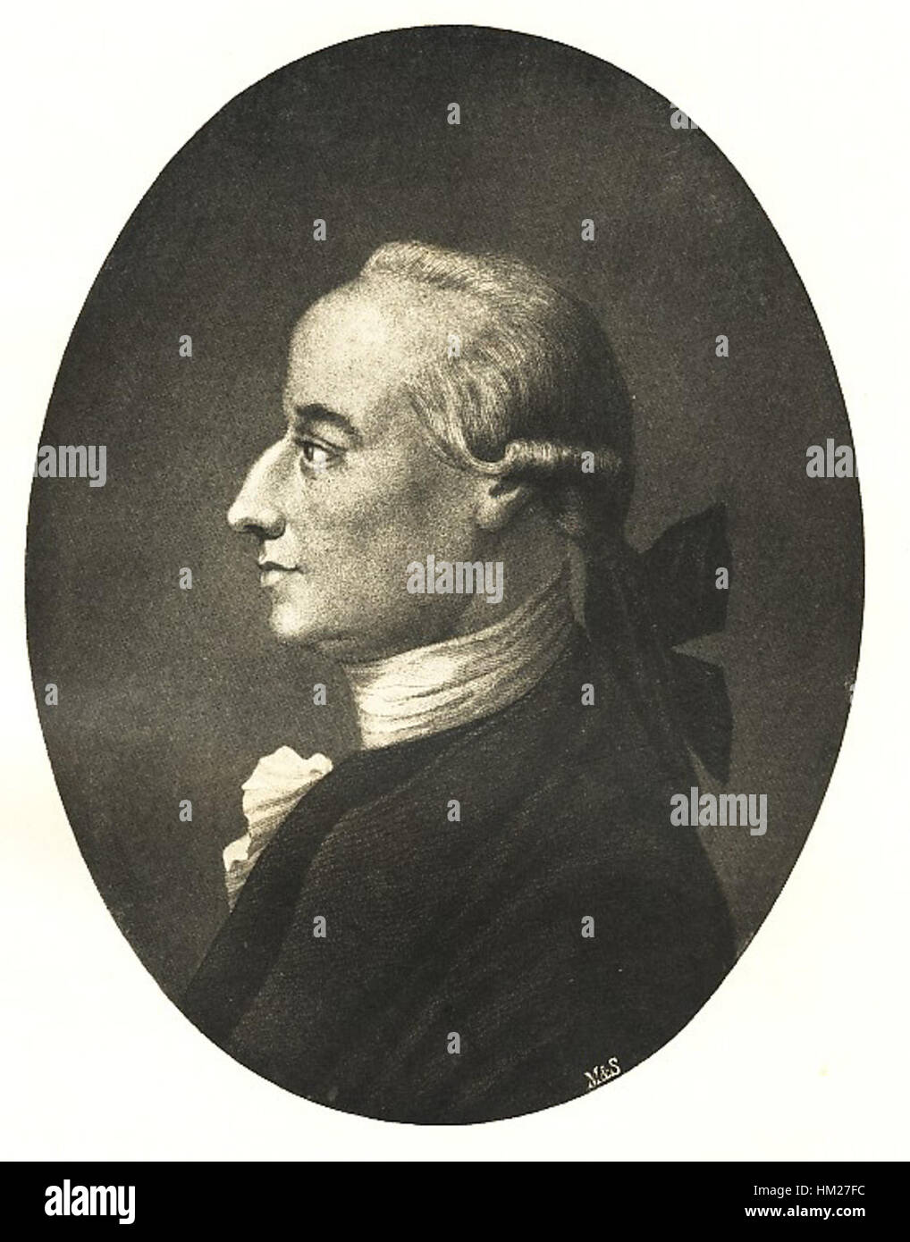 This image is a portrait of Johann Heinrich Merck, a key figure from ...