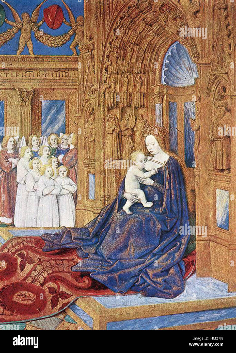 Jean Fouquet’s painting 'The Madonna before the Cathedral' from the ...