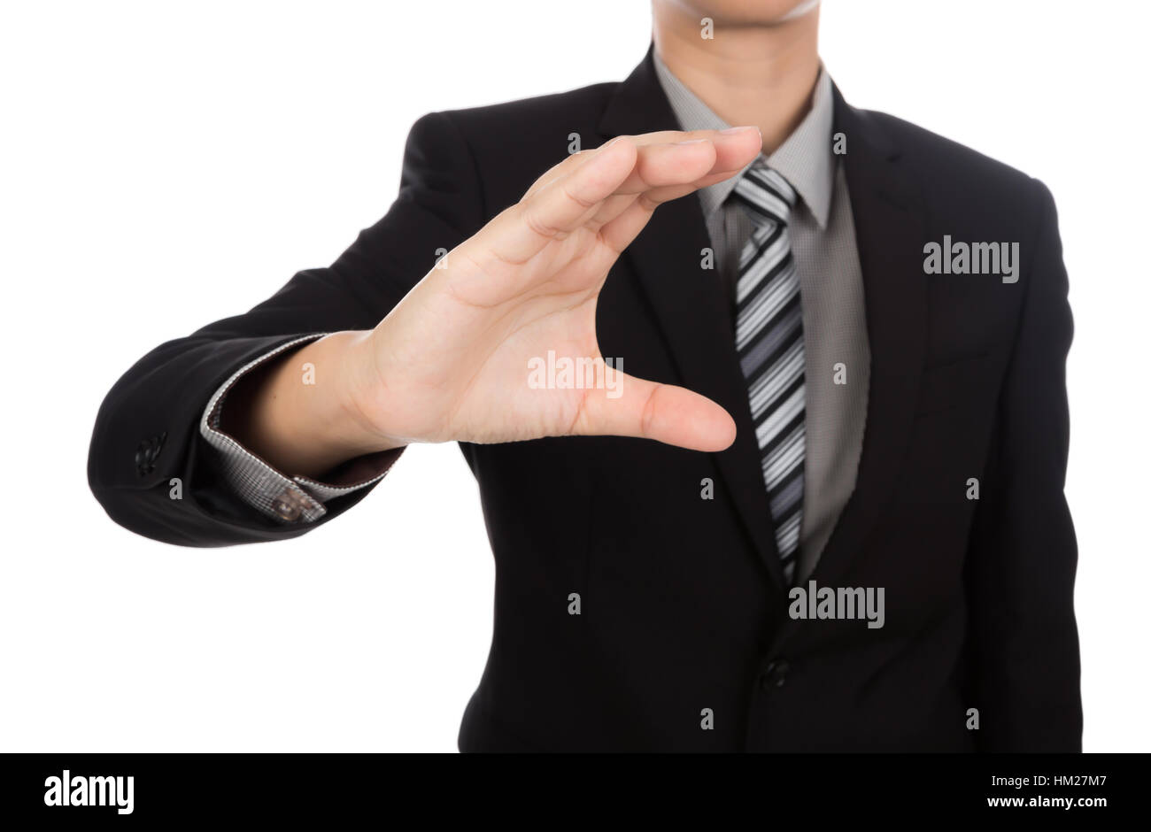 Open hand of business man Stock Photo - Alamy