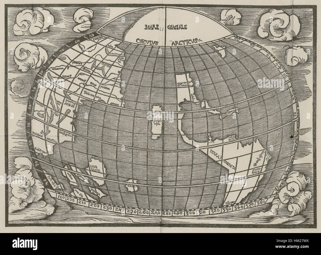 A historical artwork inspired by Ptolemy’s cosmography, possibly ...