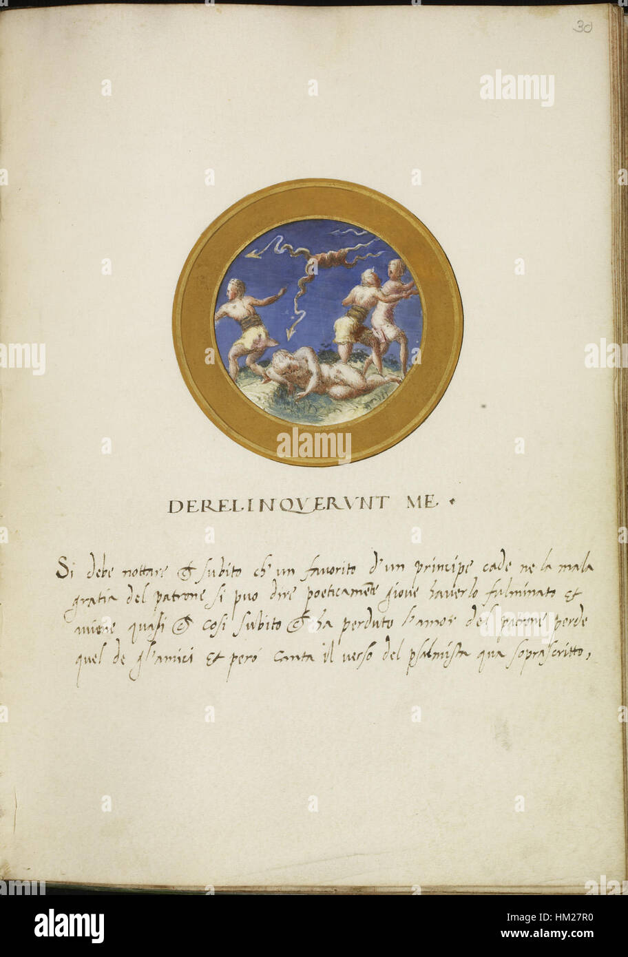 This emblem book leaf from Italy, dating back to the 16th century, is ...