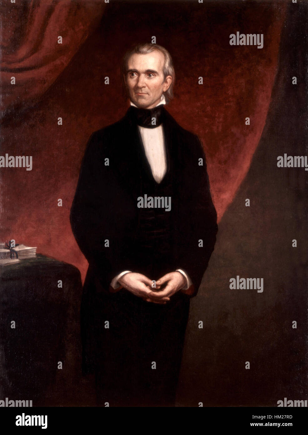 This 1858 portrait of James Knox Polk, the 11th President of the United ...
