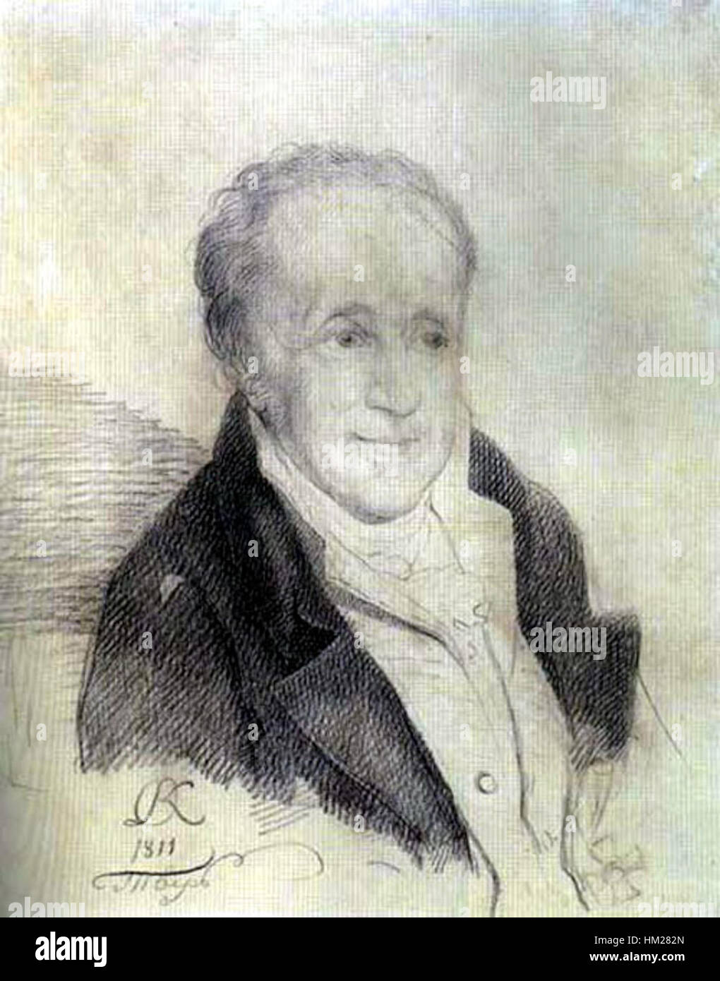 A historical artwork depicting Ivan Vulf, the first governor of Oryol ...