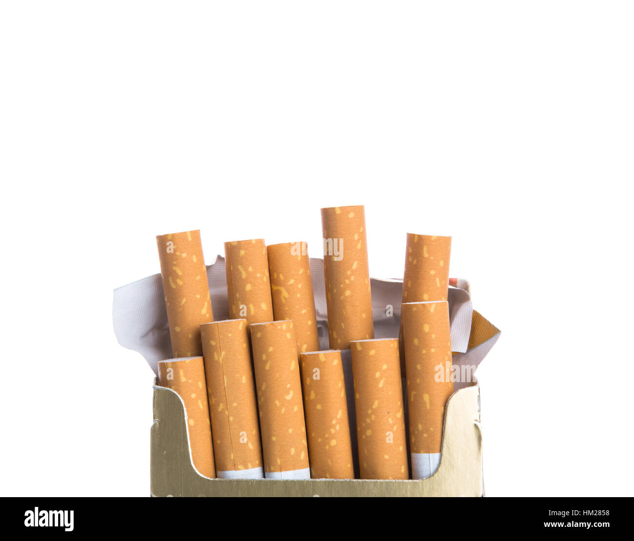 Box of cigarettes isolated on a white background Stock Photo - Alamy
