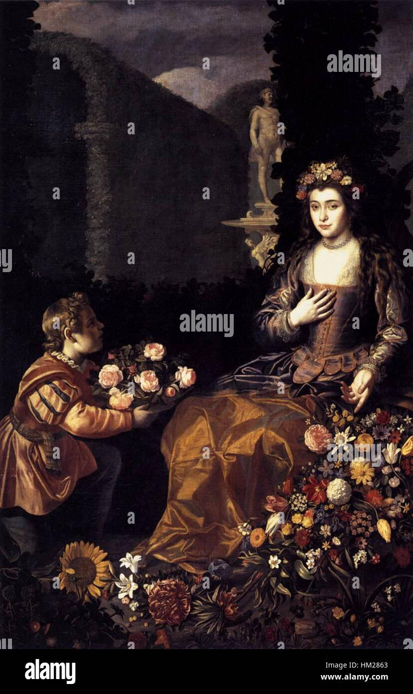 'Offering to Flora' by Juan van der Hamen depicts the goddess Flora ...