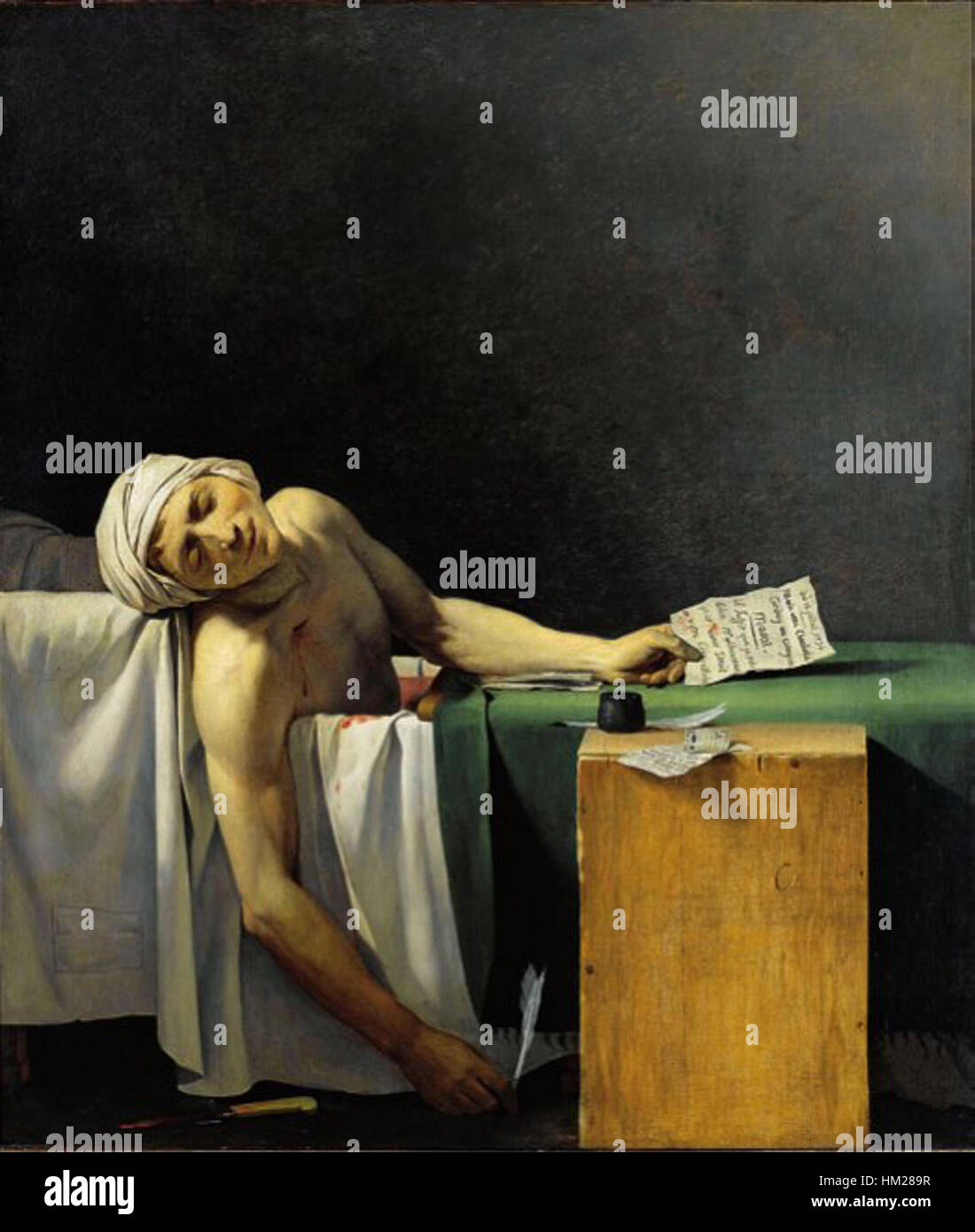 *La mort de Marat* is a famous painting by Jacques-Louis David ...