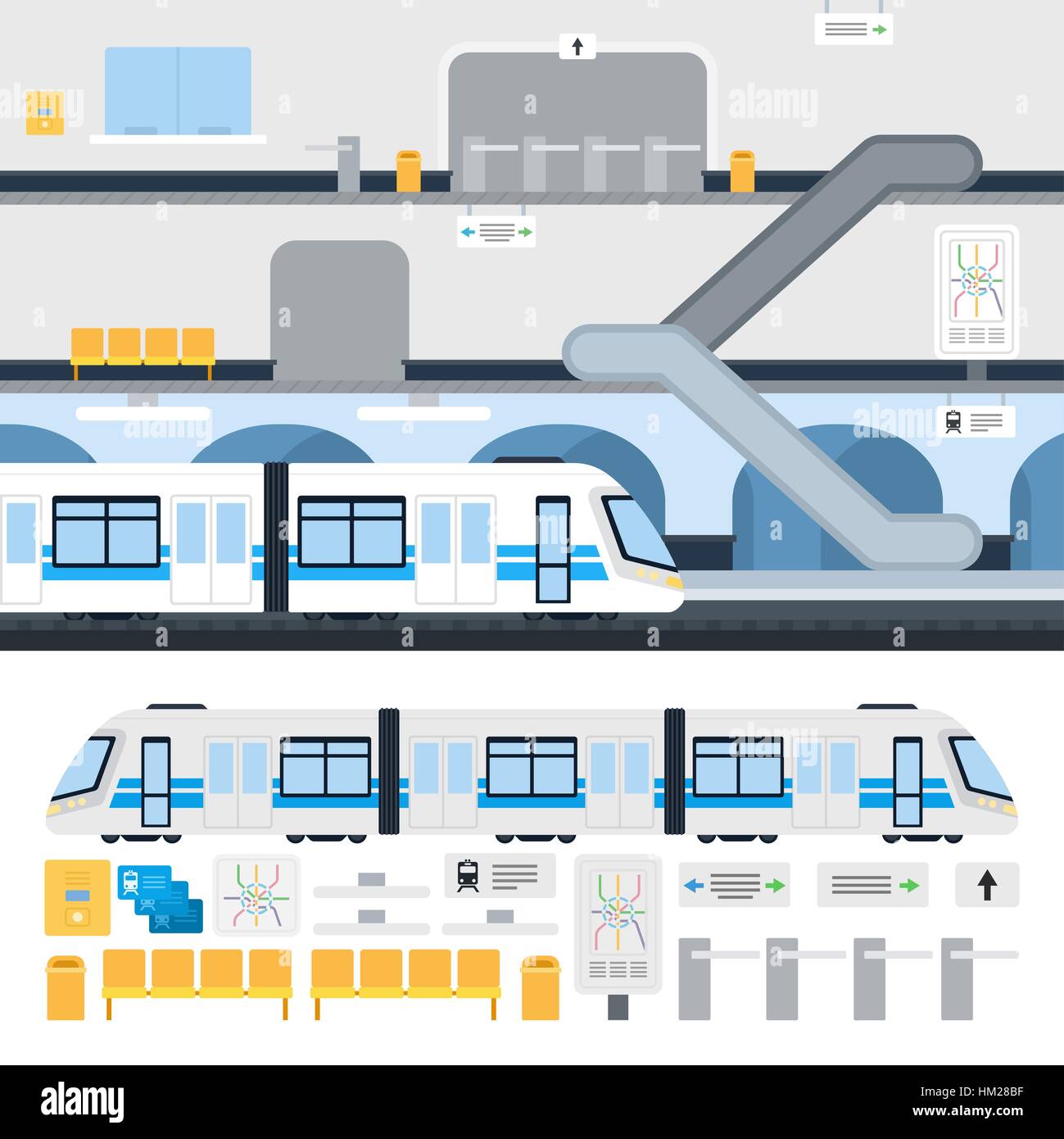Underground railroad building Stock Vector Images - Alamy